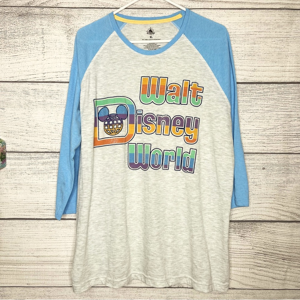 Disney Retro Walt Disney World Vintage Logo Raglan Ba… - Gem
